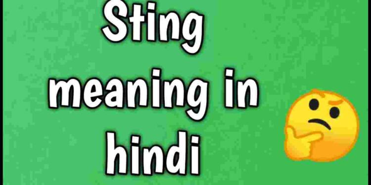 Sting meaning in hindi and example - tfipost.in