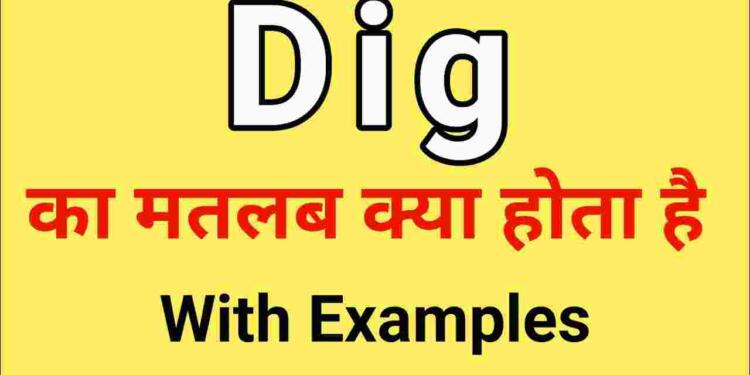 Dig meaning in hindi : Synonym and 7 Example - tfipost.in